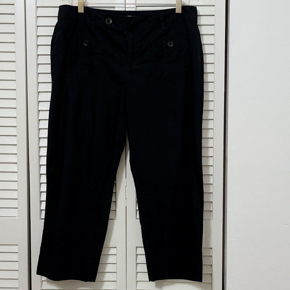 LOFT | Pants & Jumpsuits | Sz Loft Ann Taylor 100 Cotton Black 4 Pocket ...